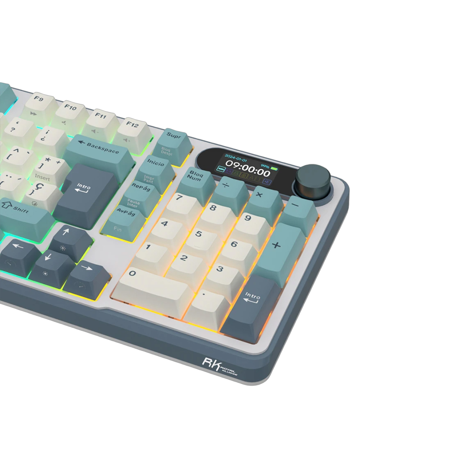 Teclado Mecánico Gamer Royal Kludge RK-S98 Inalámbrico SP Light Cloud ...